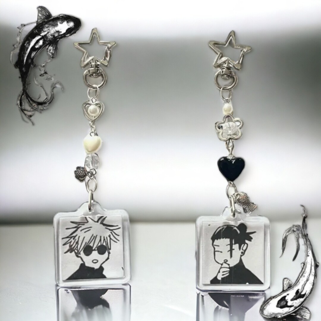 Jujutsu Kaisen Gojo & Geto Stacy Matching Couple Keychain Set Y2k ...