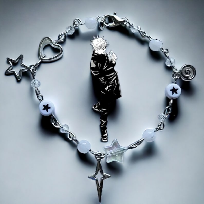 Buy Jujutsu Kaisen Gojo & Geto Stacy Matching Couple Beaded Bracelet ...