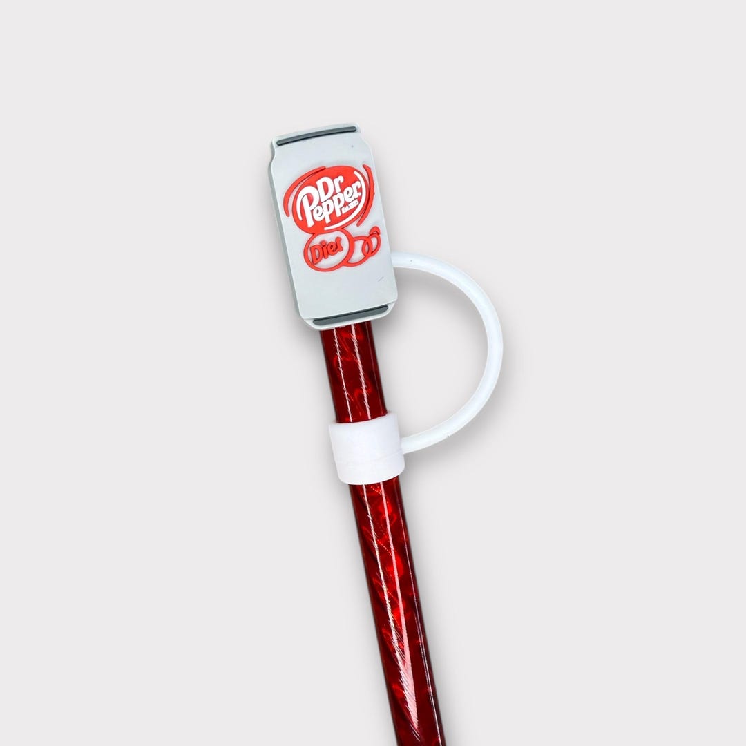 1 Deluxe Diet Dr P Cola Straw Topper for 10 Mm Straws - Etsy