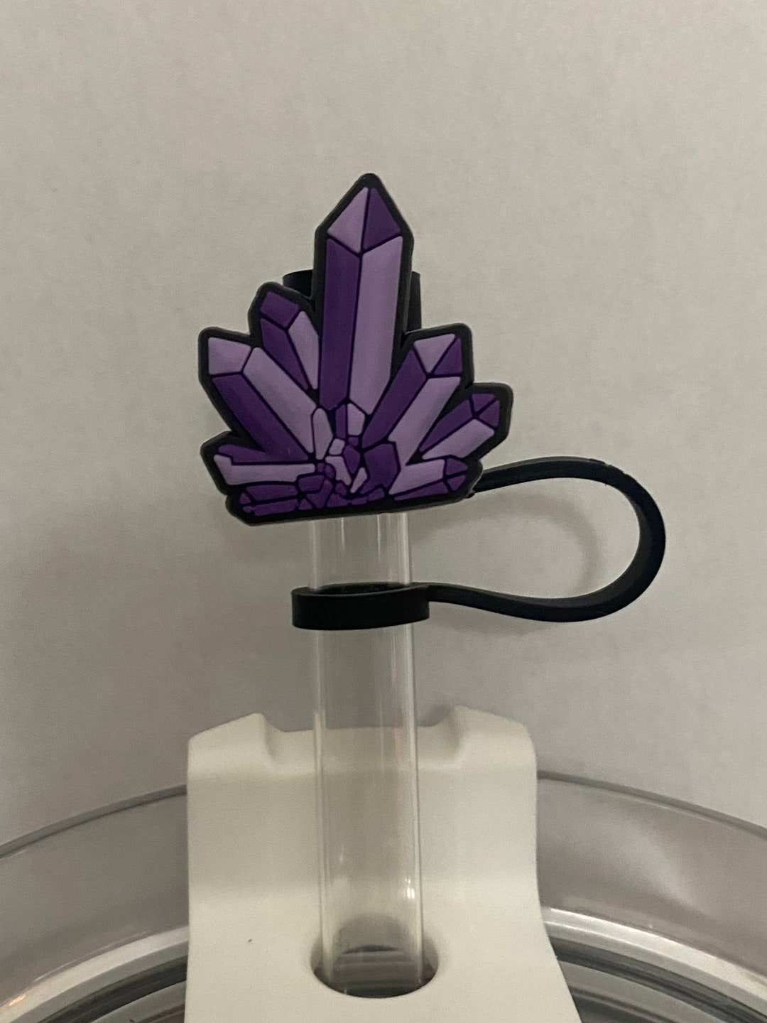 Purple Crystals Straw Topper for 10 Mm Straws - Etsy