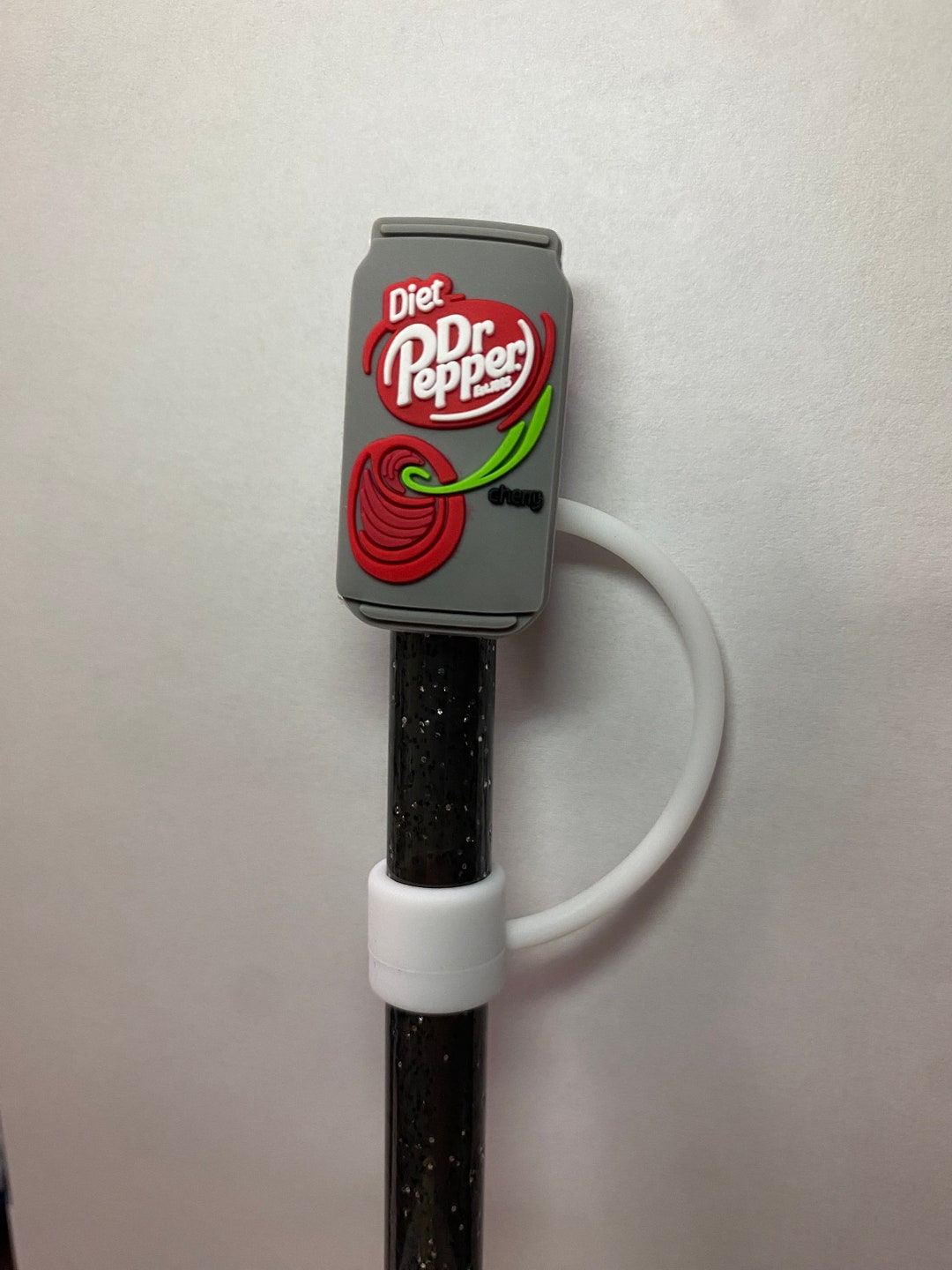 1 Deluxe Diet Cherry Soda Straw Topper for 10 Mm Straws - Etsy