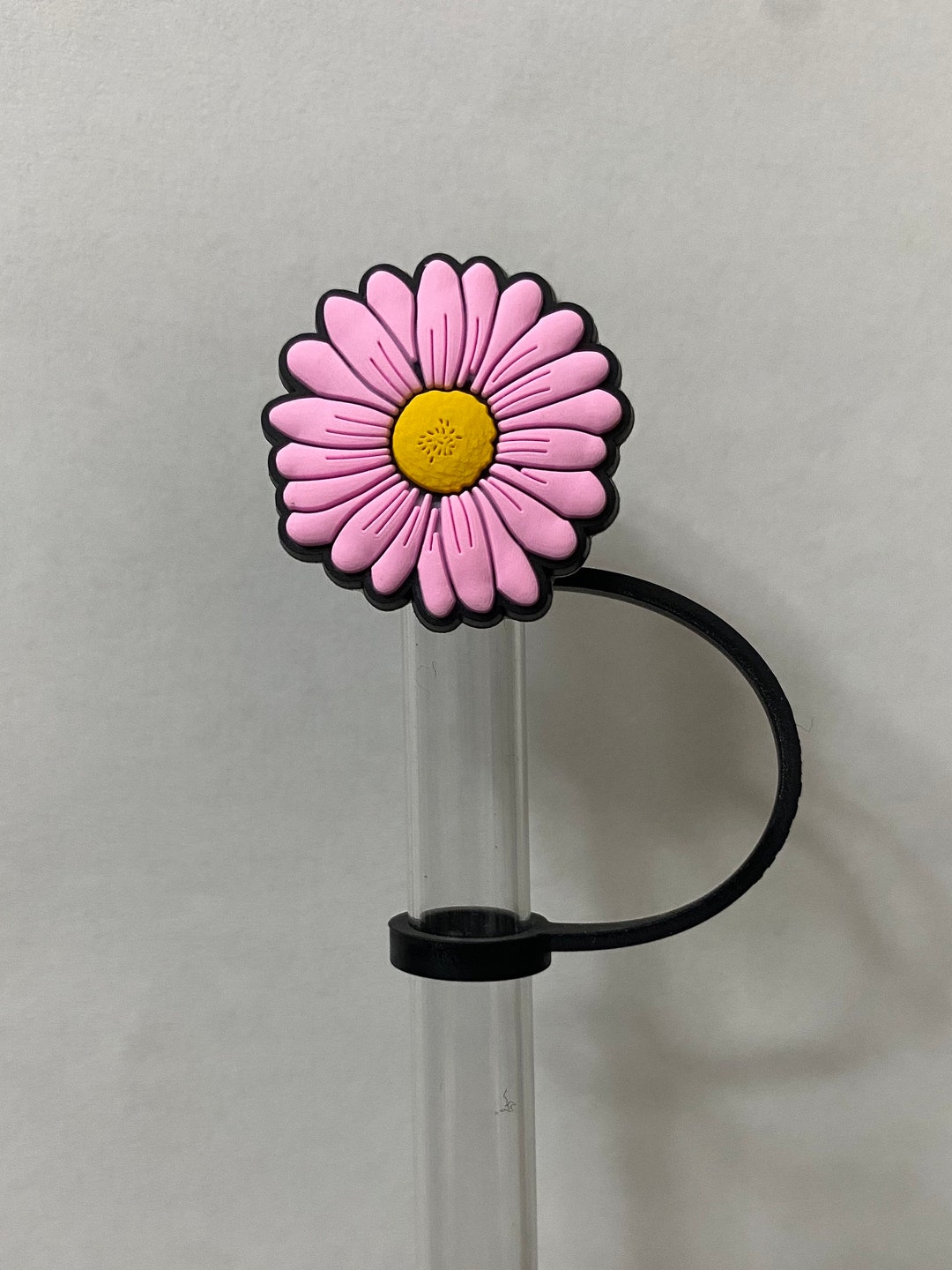 Pink Flower Straw Topper for 10 Mm Straws - Etsy