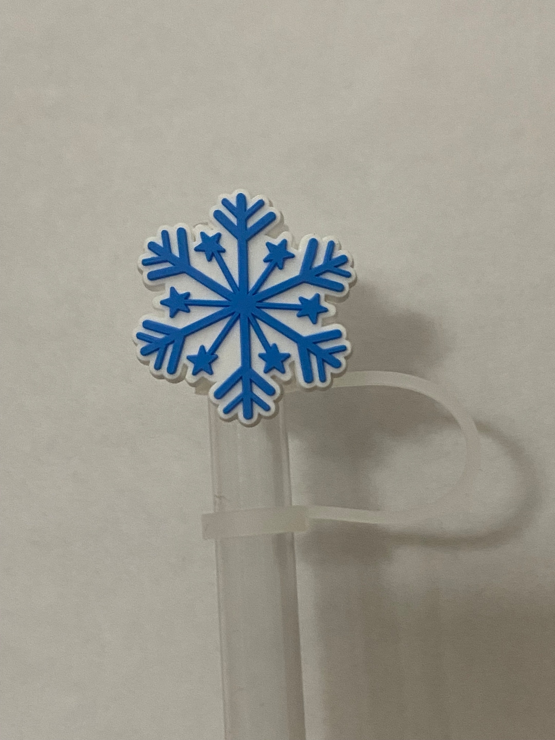 Blue Snowflake Straw Topper for 10 Mm Straws - Etsy
