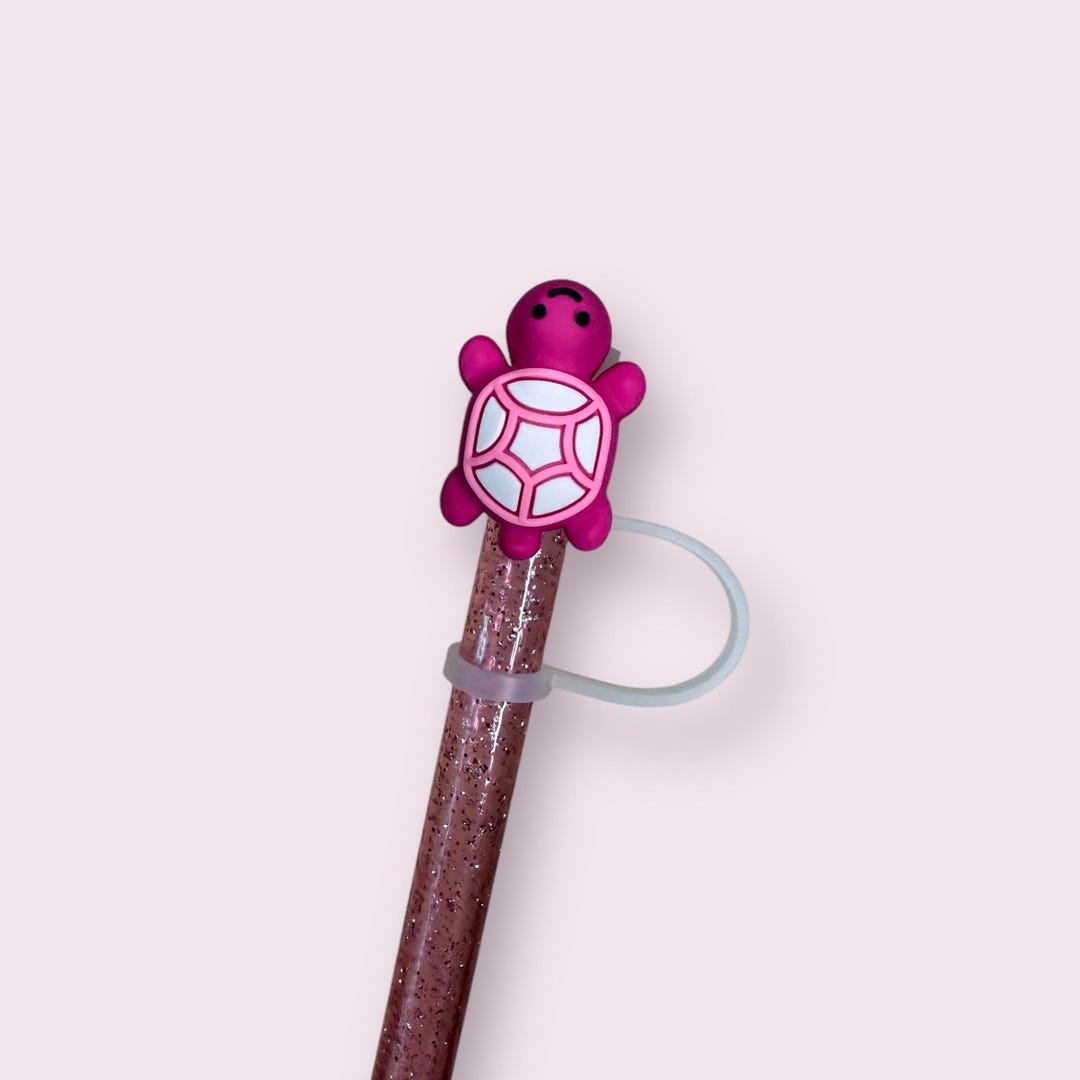 Pink Turtle Straw Topper for 10 Mm Straws - Etsy
