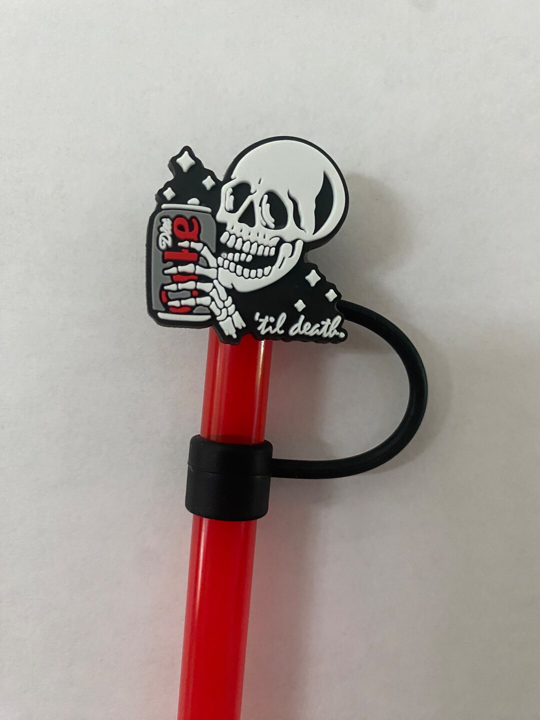 1 Deluxe Dying for Diet Cola Skeleton Straw Topper for 10 Mm Straws - Etsy