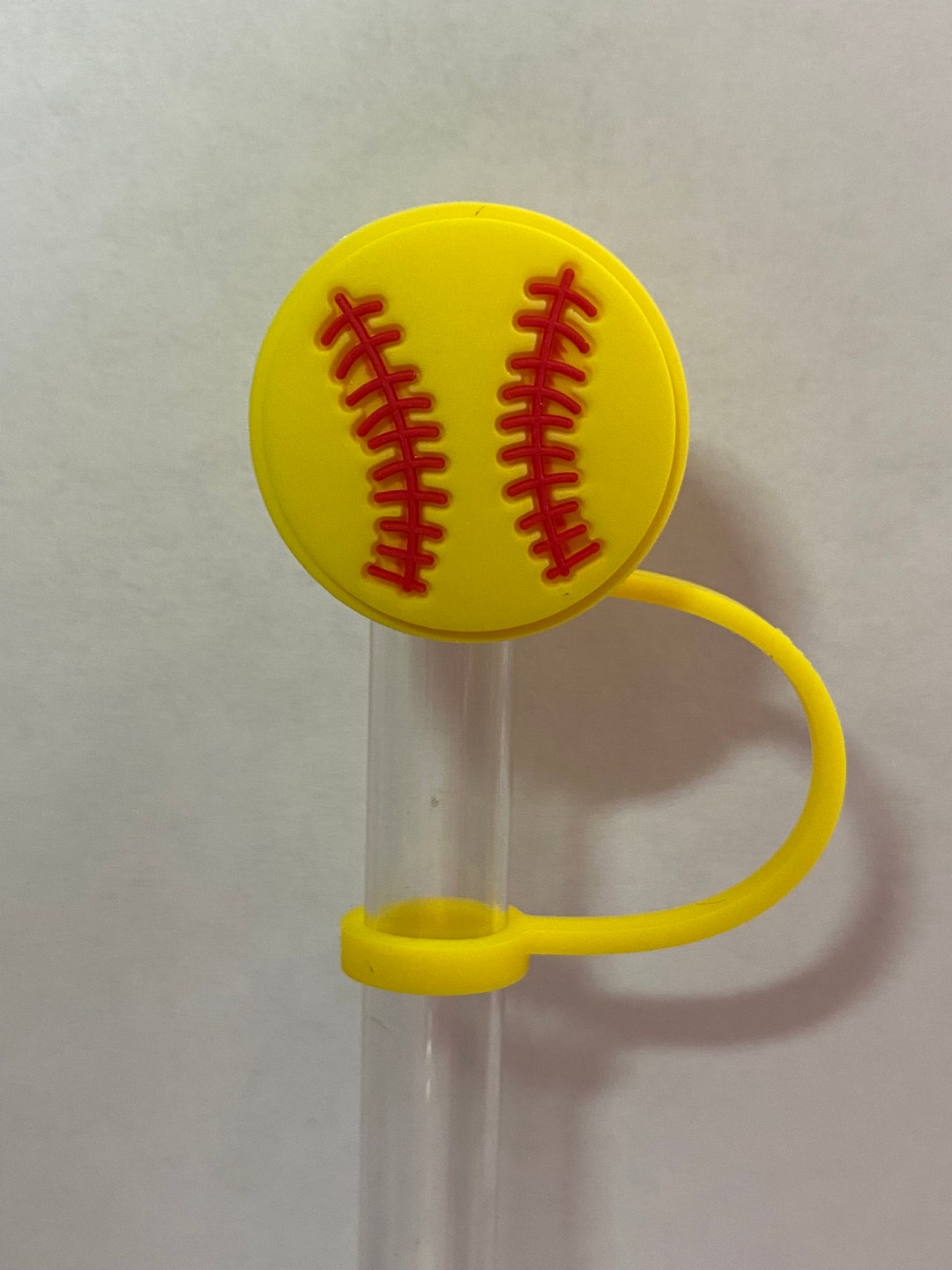 Softball Straw Topper for 10 Mm Straws - Etsy