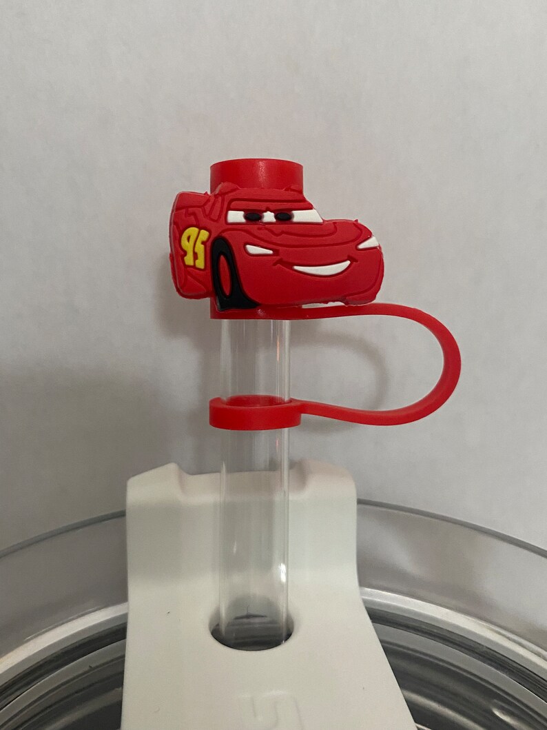 Red Lightning Car Straw Topper for 10 Mm Straws - Etsy