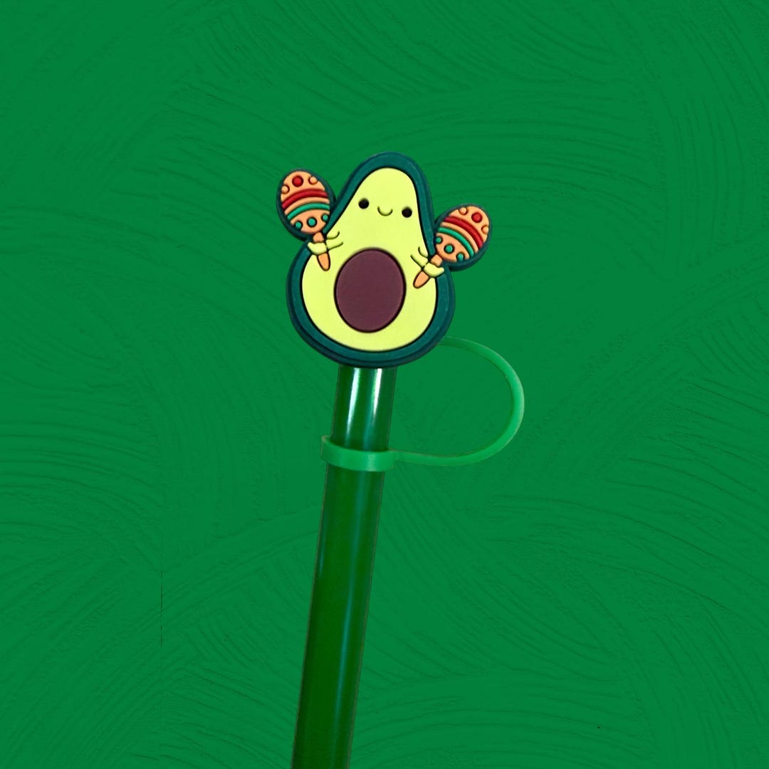 Dancing Avocado Straw Topper for 10 Mm Straws - Etsy
