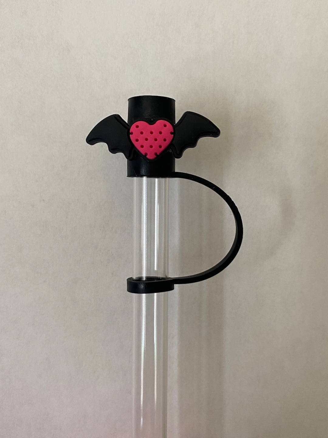 Black and Pink Bat Straw Topper for 10 Mm Straws - Etsy