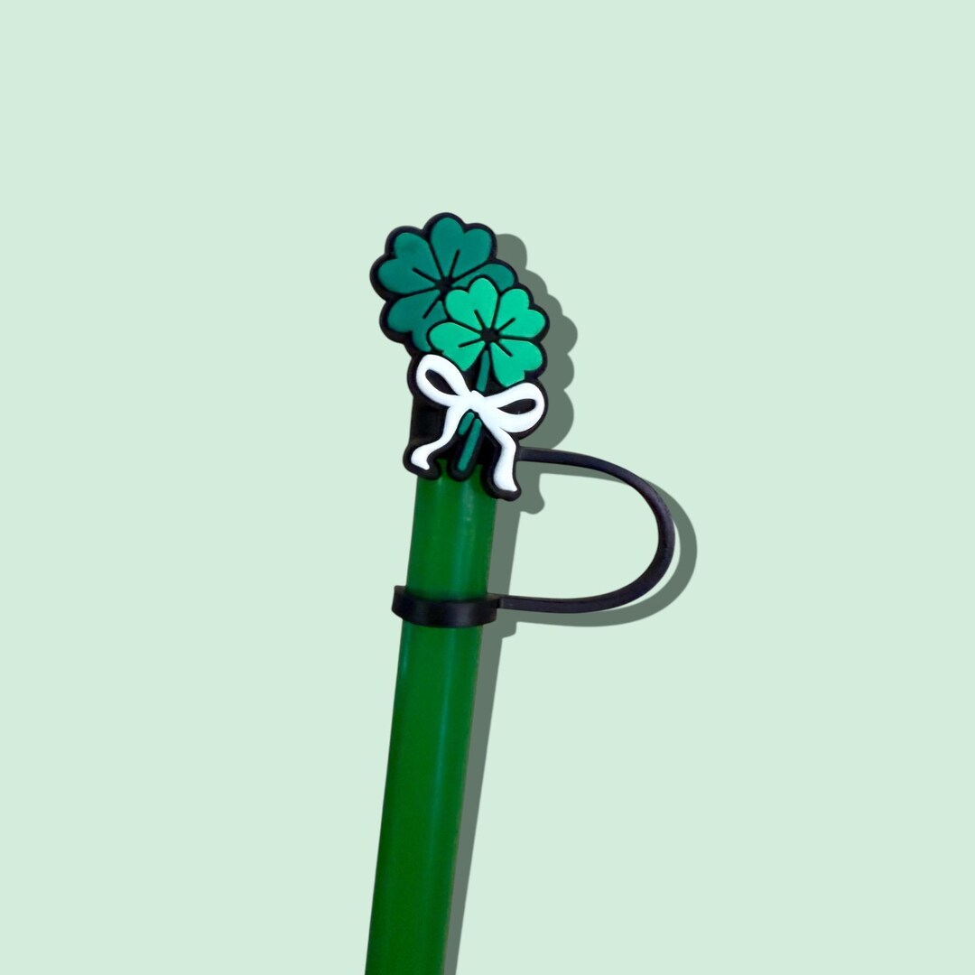 Lucky Clovers With Bow Straw Topper for 10 Mm Straws - Etsy