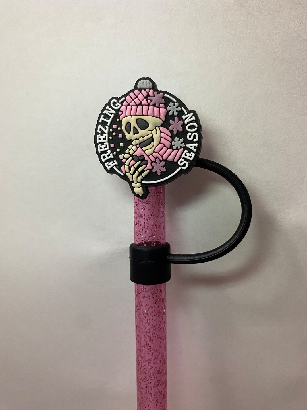 1 Deluxe Freezing Season Skeleton Straw Topper for 10 Mm Straws - Etsy