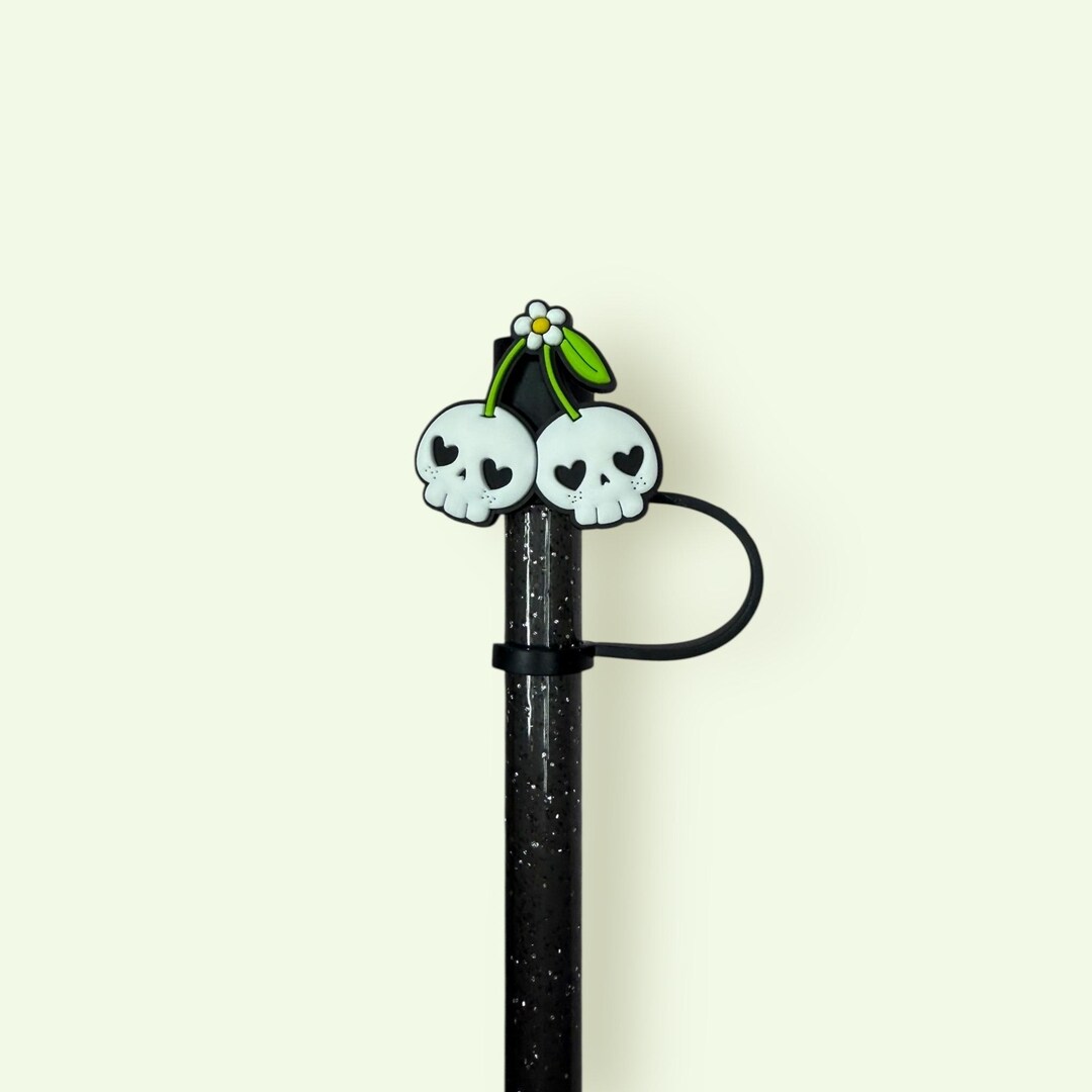 Skull Cherries Straw Topper for 10 Mm Straws - Etsy