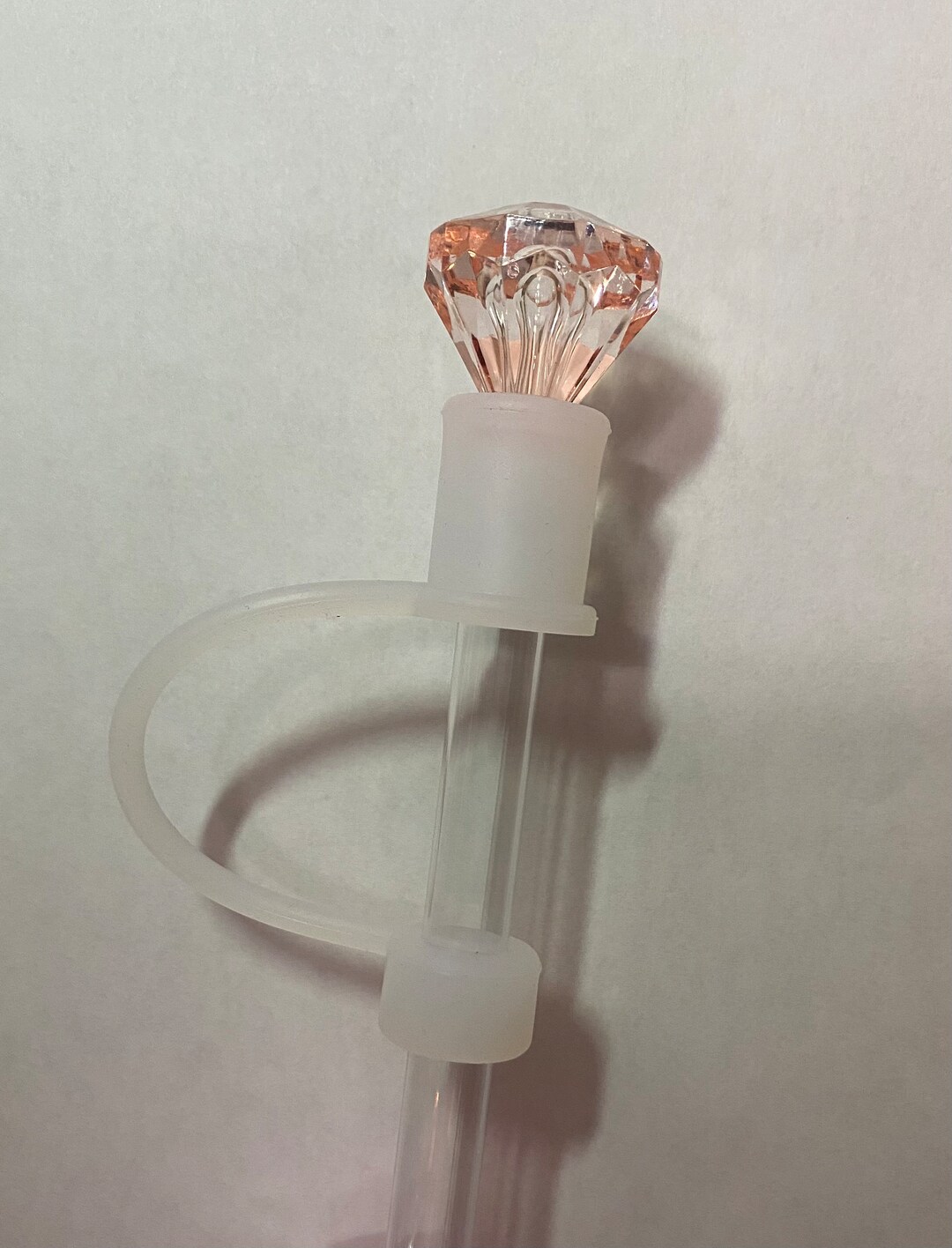 Light Pink Diamond Straw Topper for 10 Mm Straws - Etsy