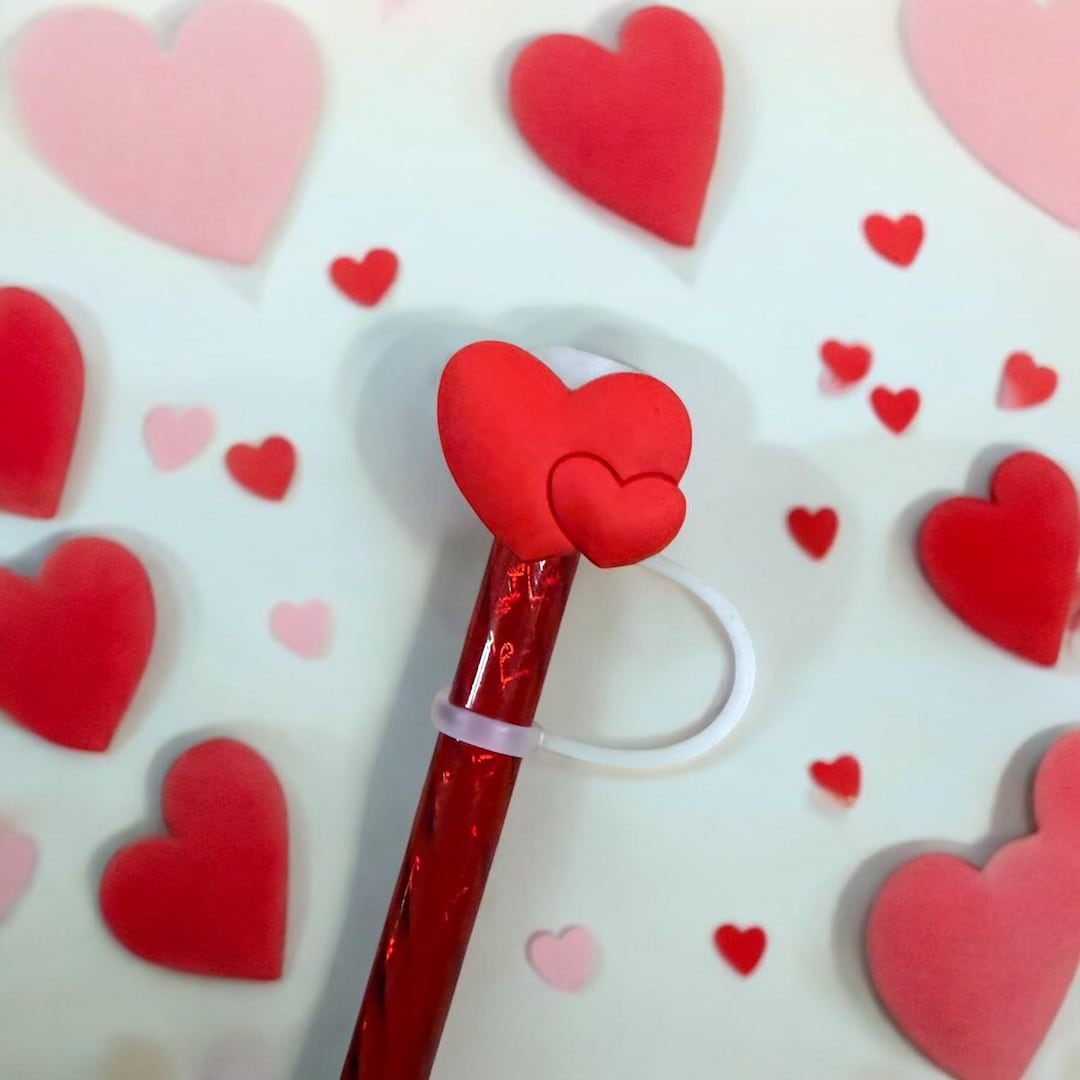 Red Hearts Straw Topper for 10 Mm Straws - Etsy