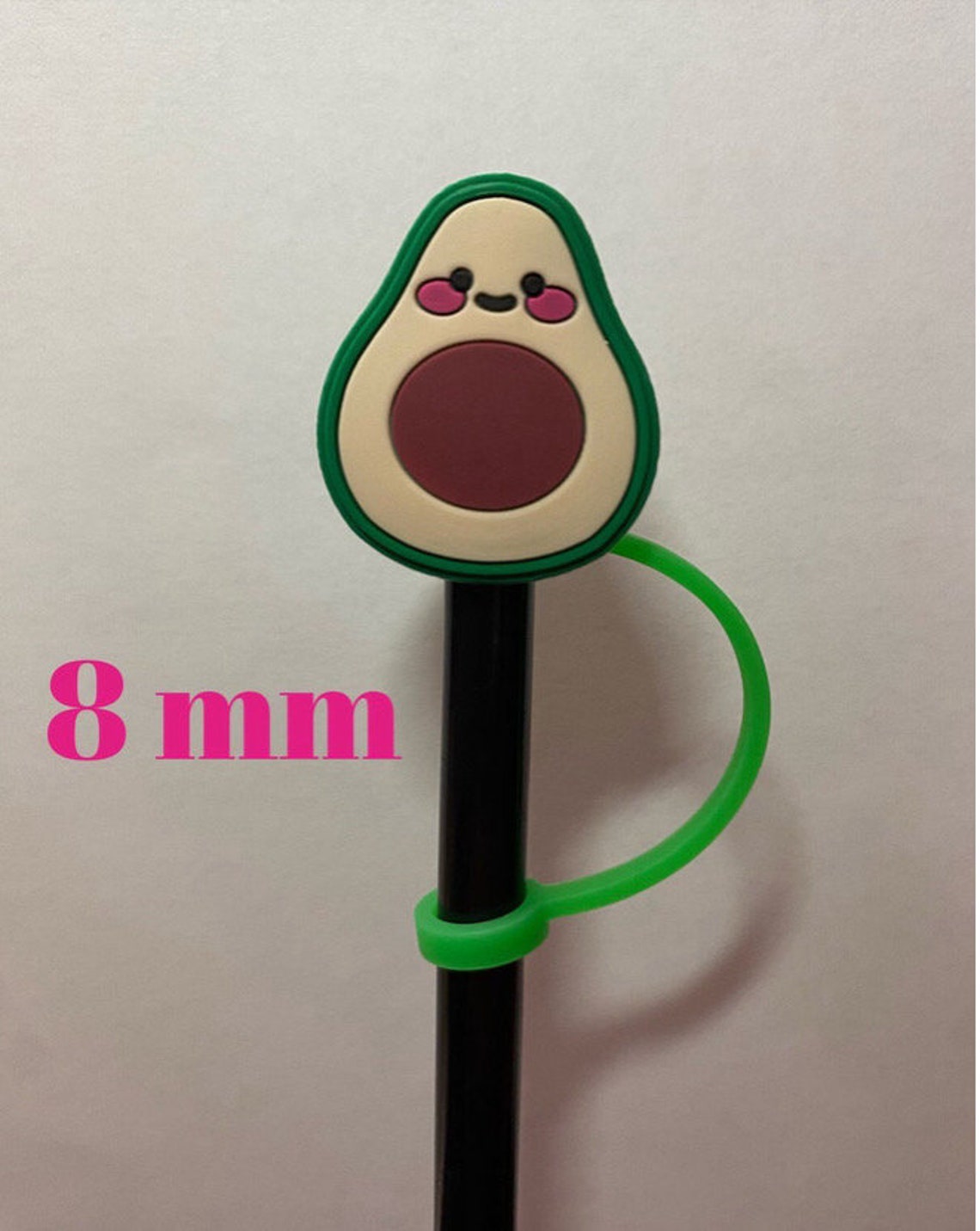 Happy Avocado Straw Topper for 8 Mm Straws - Etsy