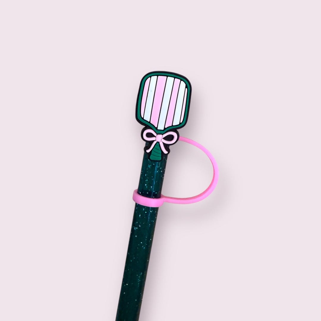 Pickleball Striped Paddle Straw Topper for 10 Mm Straws - Etsy