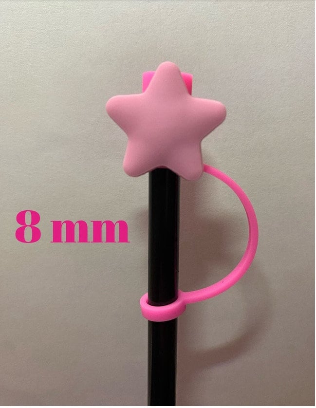 A Pink Star Straw Topper for 8 Mm Straws - Etsy