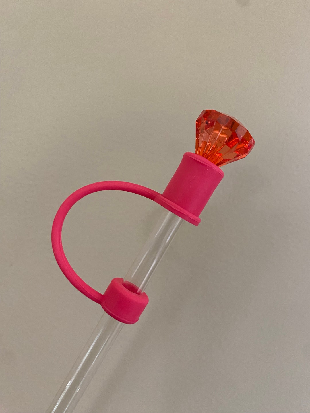 Blushing Red Diamond Straw Topper for 10 Mm Straws - Etsy