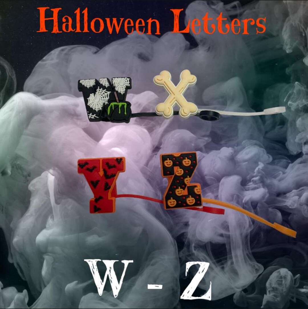 Halloween Letters W - Z Straw Toppers for 10 Mm Straws - Etsy
