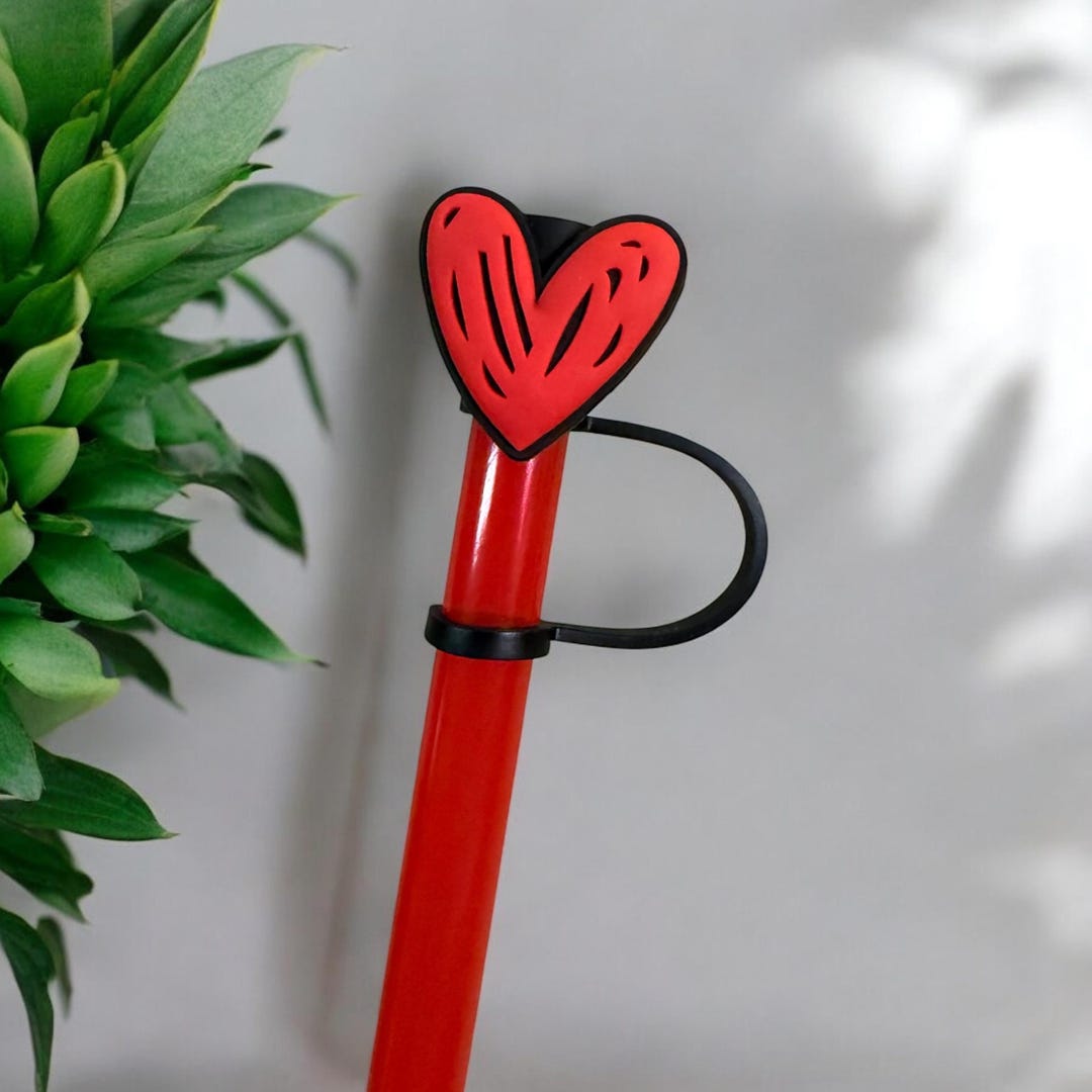 Red Heart Straw Topper for 10 Mm Straws - Etsy