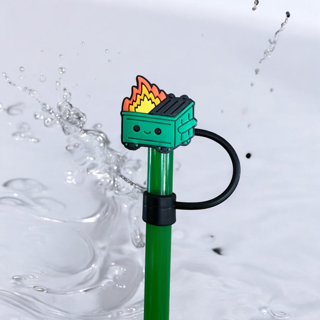 1 Deluxe Dumpster Fire Straw Topper for 10 Mm Straws - Etsy