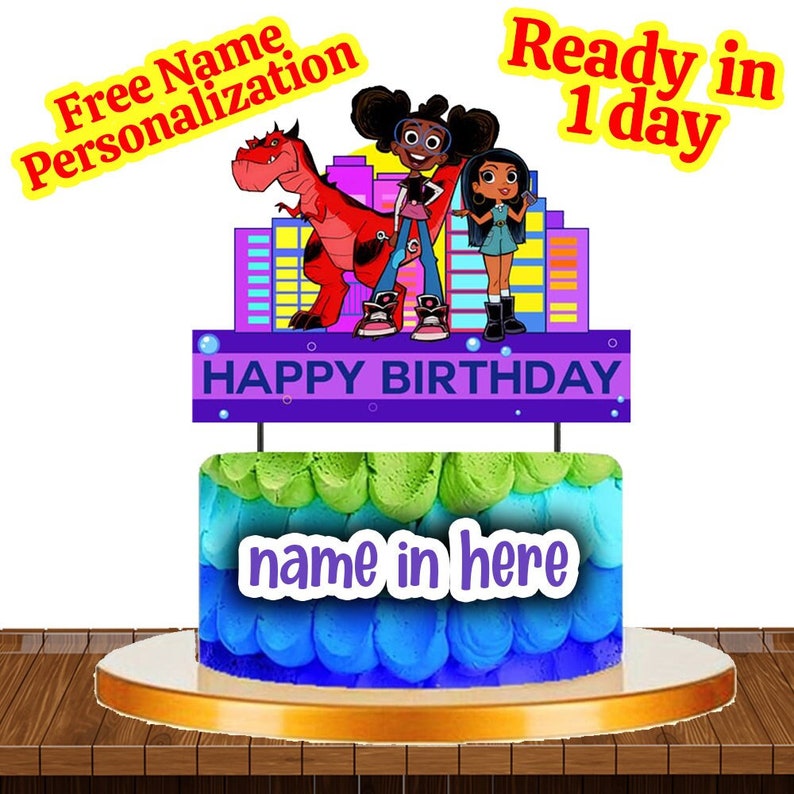 Free Cake Topper Personalization Custom Happy Birthday Party Supplies ...