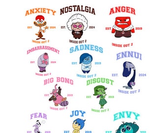 Inside Out 2 Characters Svg Png, Svg for Cricut, Inside Out 2 Png Svg ...