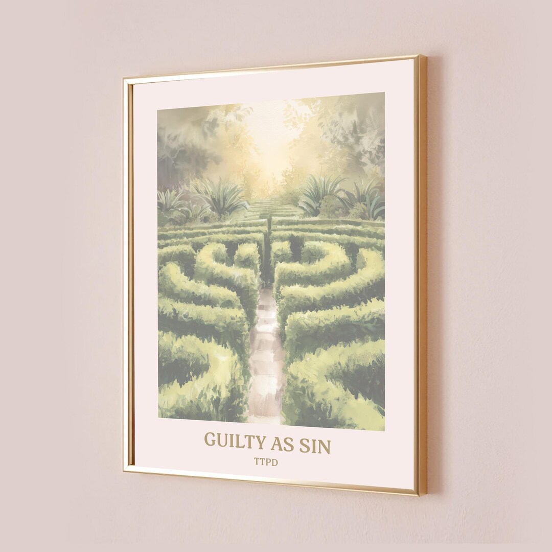 Guilty as Sin Taylor Poster Swiftie Merch Lyrics Print Preppy Wall Art ...