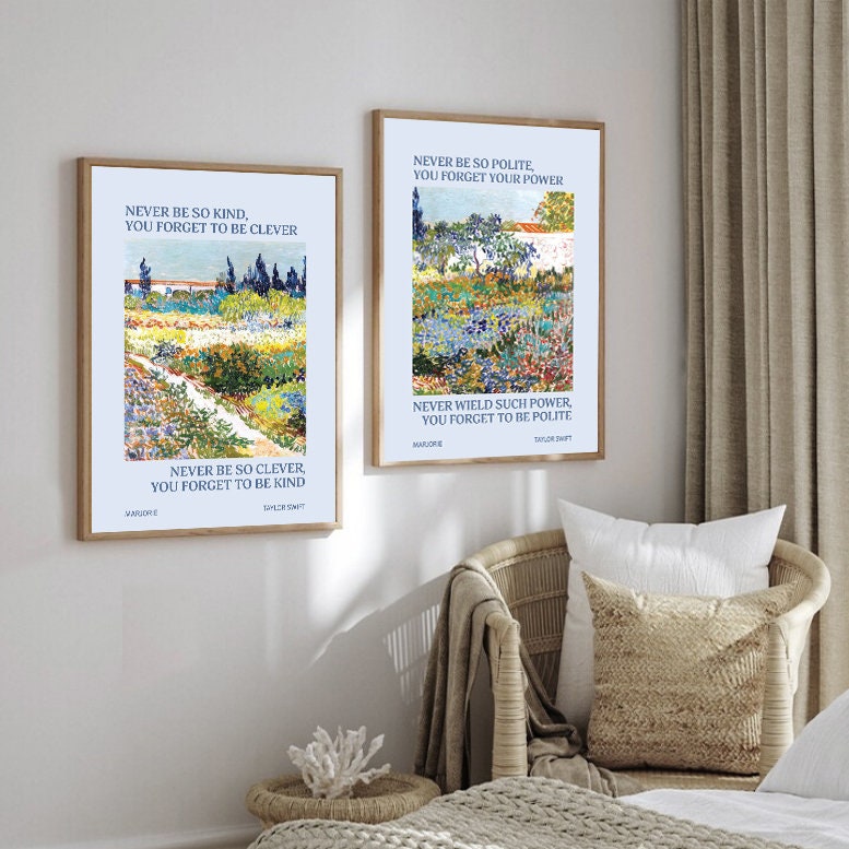 Taylor Swift Poster-marjorie Lyrics-taylor Swiftie Merch-never Be so ...