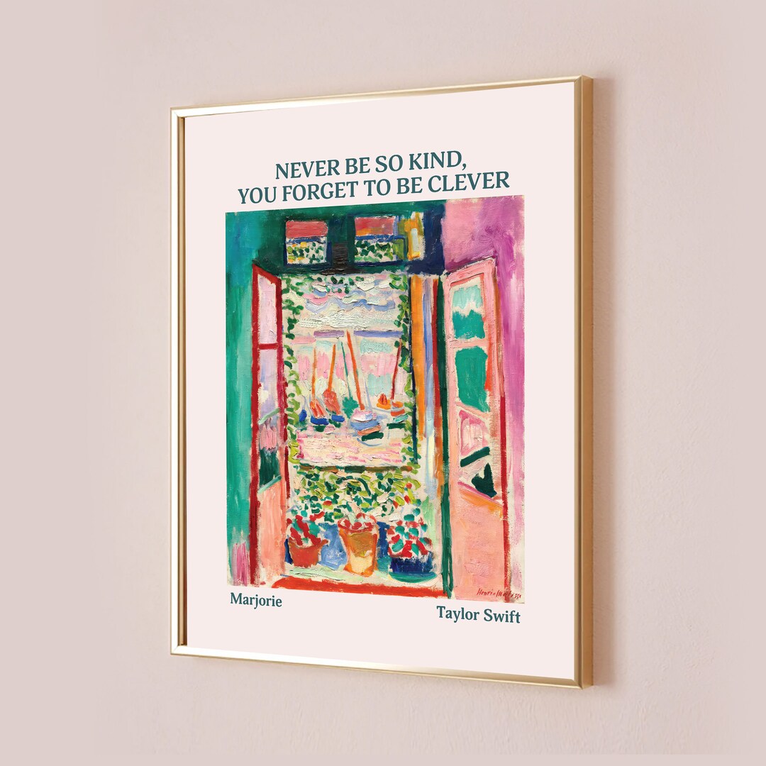 Taylor Swift Poster-marjorie Lyrics-taylor Swiftie Merch-never Be so ...