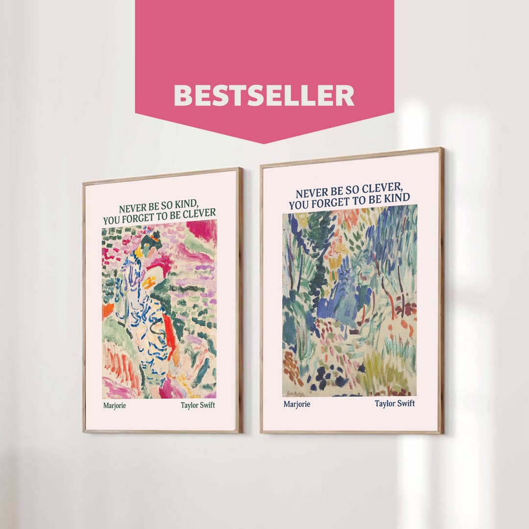 Taylor Swift Poster-marjorie Lyrics-taylor Swiftie Merch-never Be so ...