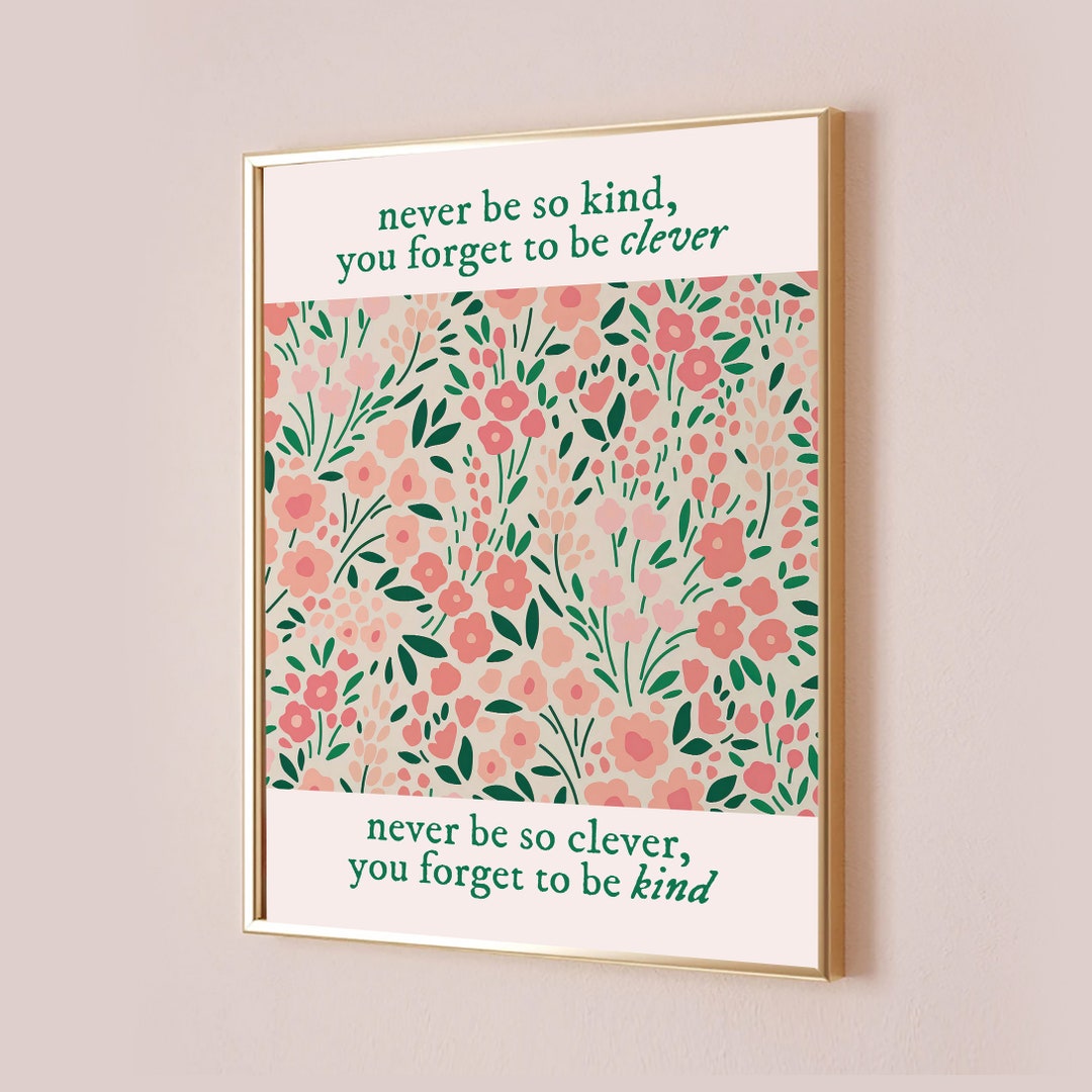 Taylor Swift Poster-marjorie Print-never Be so Kind You Forget to Be ...