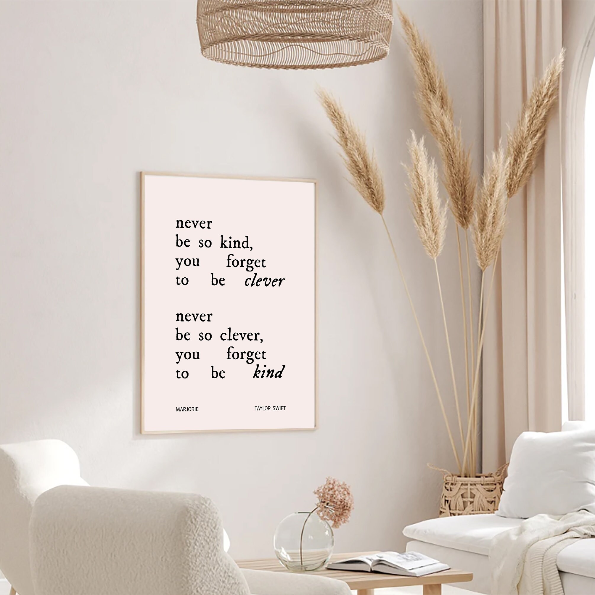 Taylor Swift Poster-marjorie Lyrics-taylor Swiftie Merch-never Be so ...