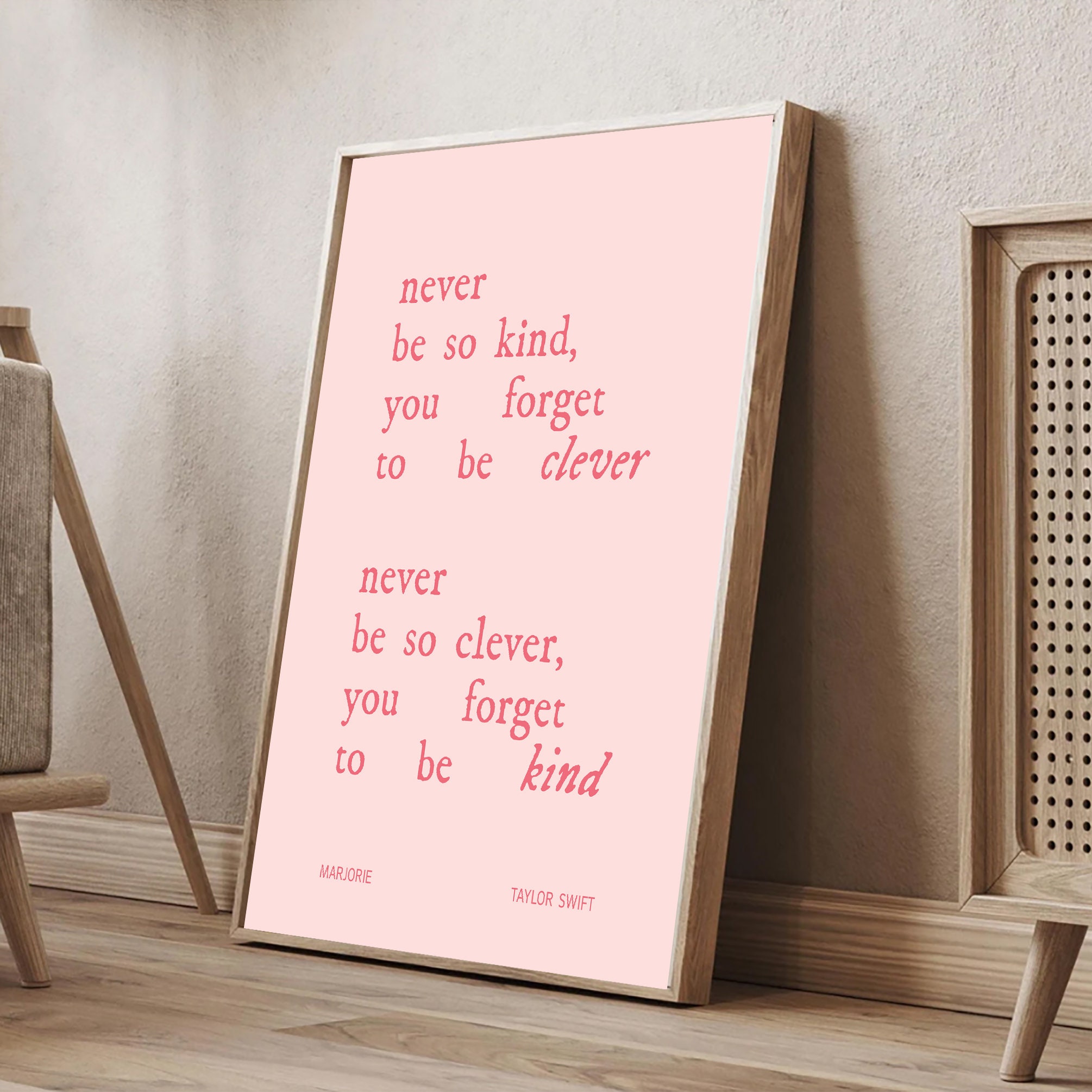 Taylor Swift Poster-marjorie Lyrics-taylor Swiftie Merch-never Be so ...