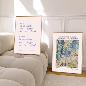 Taylor Swift Poster-marjorie Print-never Be so Kind You Forget to Be ...
