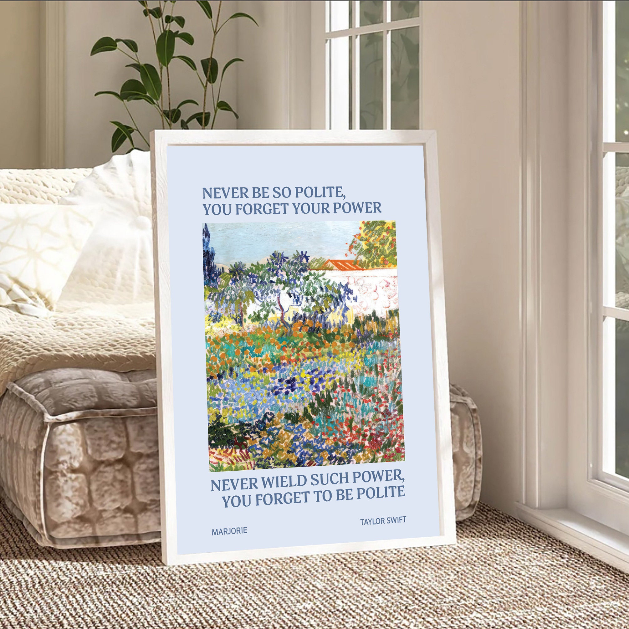 Taylor Swift Poster-marjorie Lyrics-taylor Swiftie Merch-never Be so ...