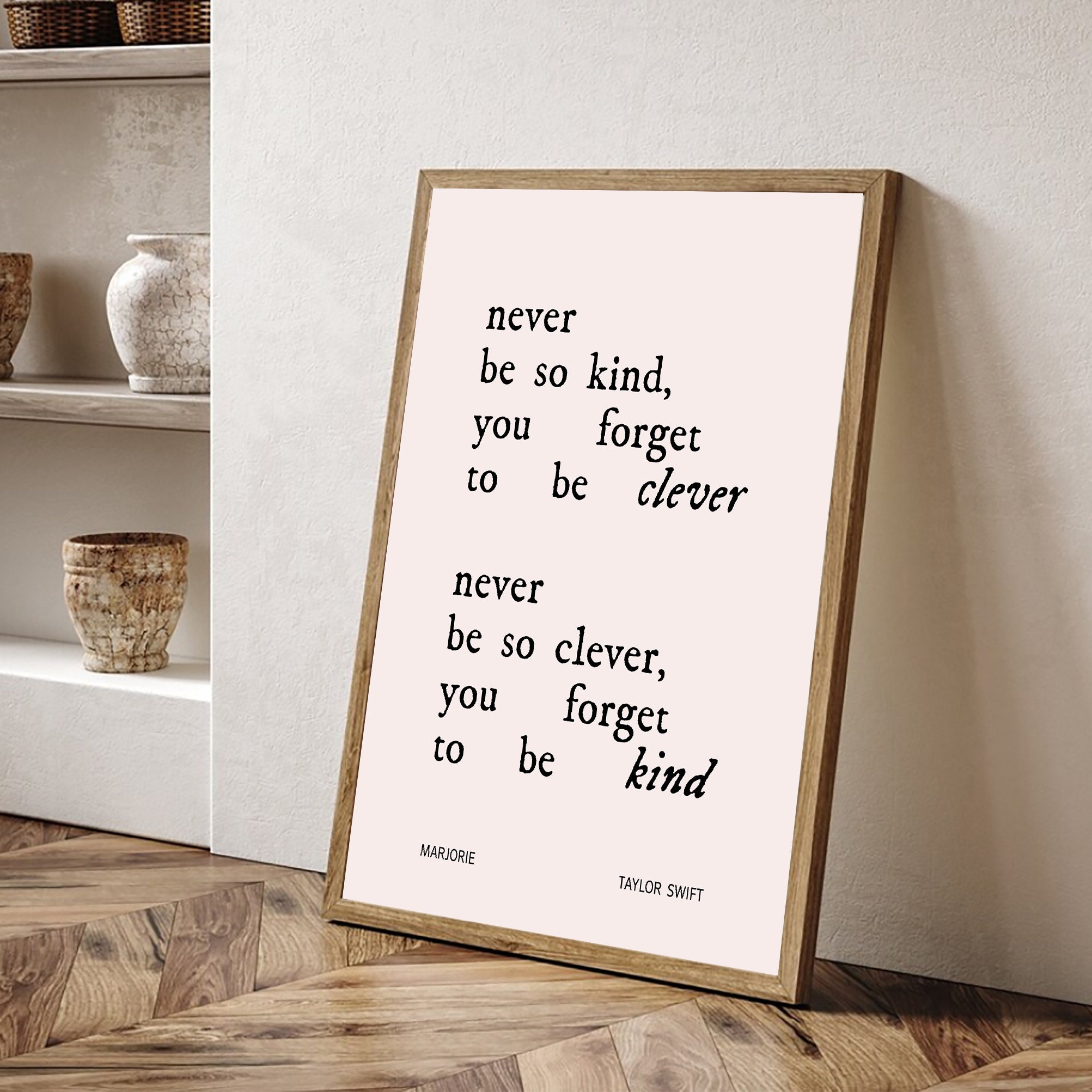 Taylor Swift Poster-marjorie Lyrics-taylor Swiftie Merch-never Be so ...