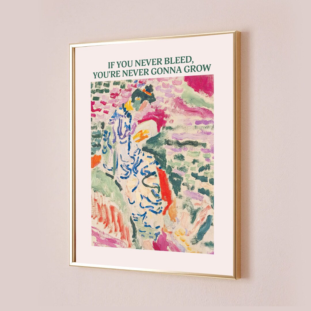If You Never Bleed You're Never Gonna Grow Poster-taylor Lyrics Print-the 1-preppy Wall Art-dorm ...