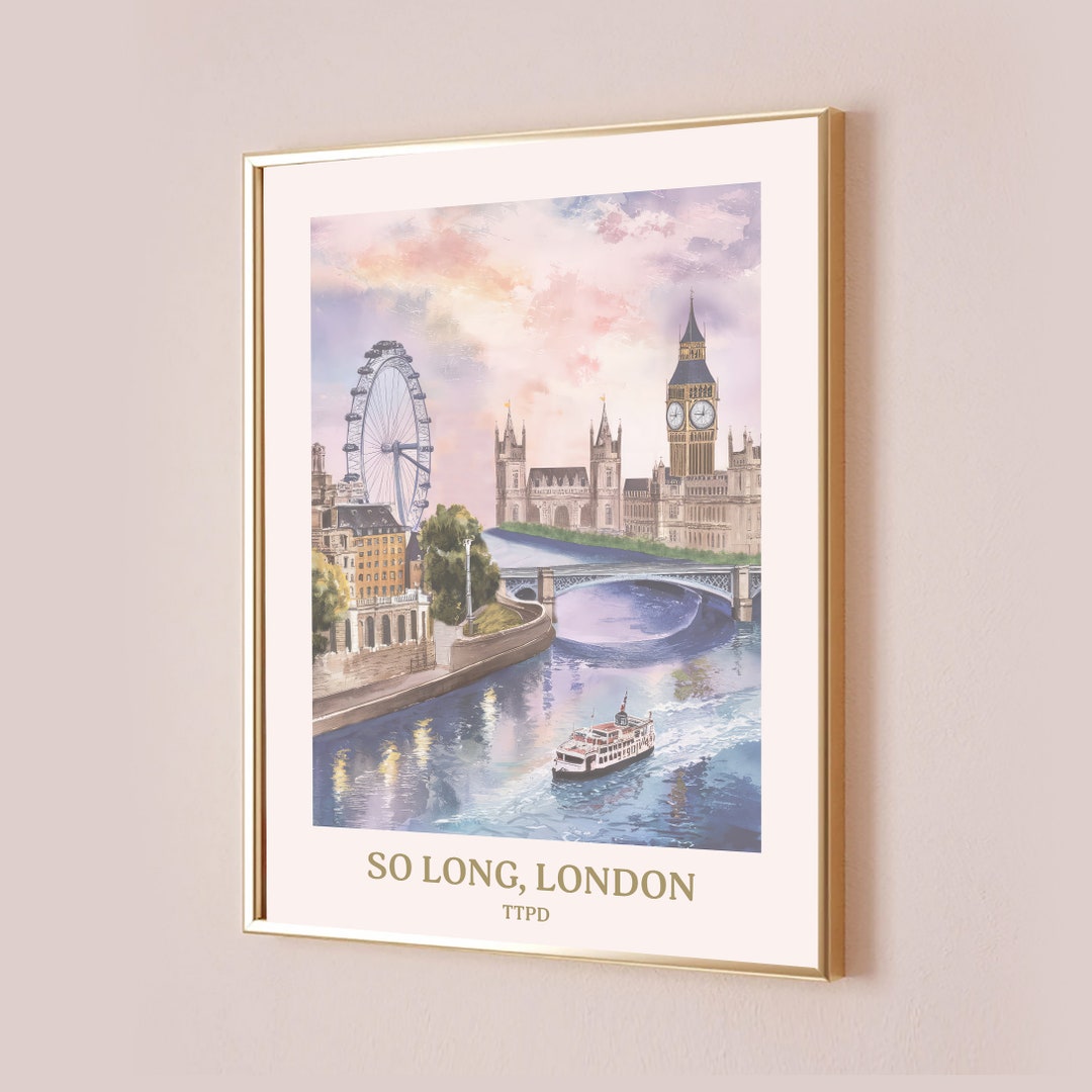 So Long London-taylor Swift Poster-watercolor Print-swiftie Merch-the ...