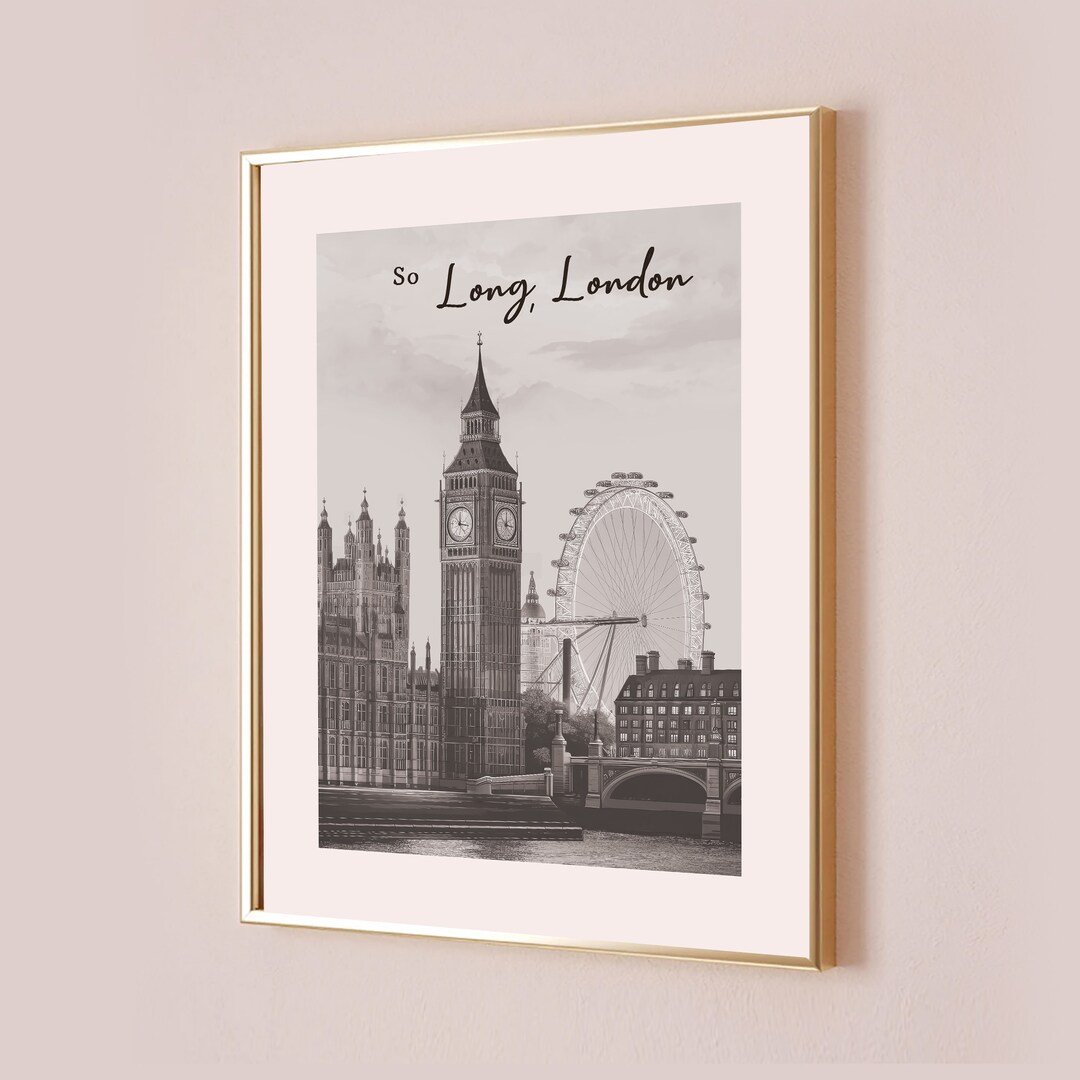 So Long London Taylor Poster Lyrics Print Office Wall Art Home Decor ...