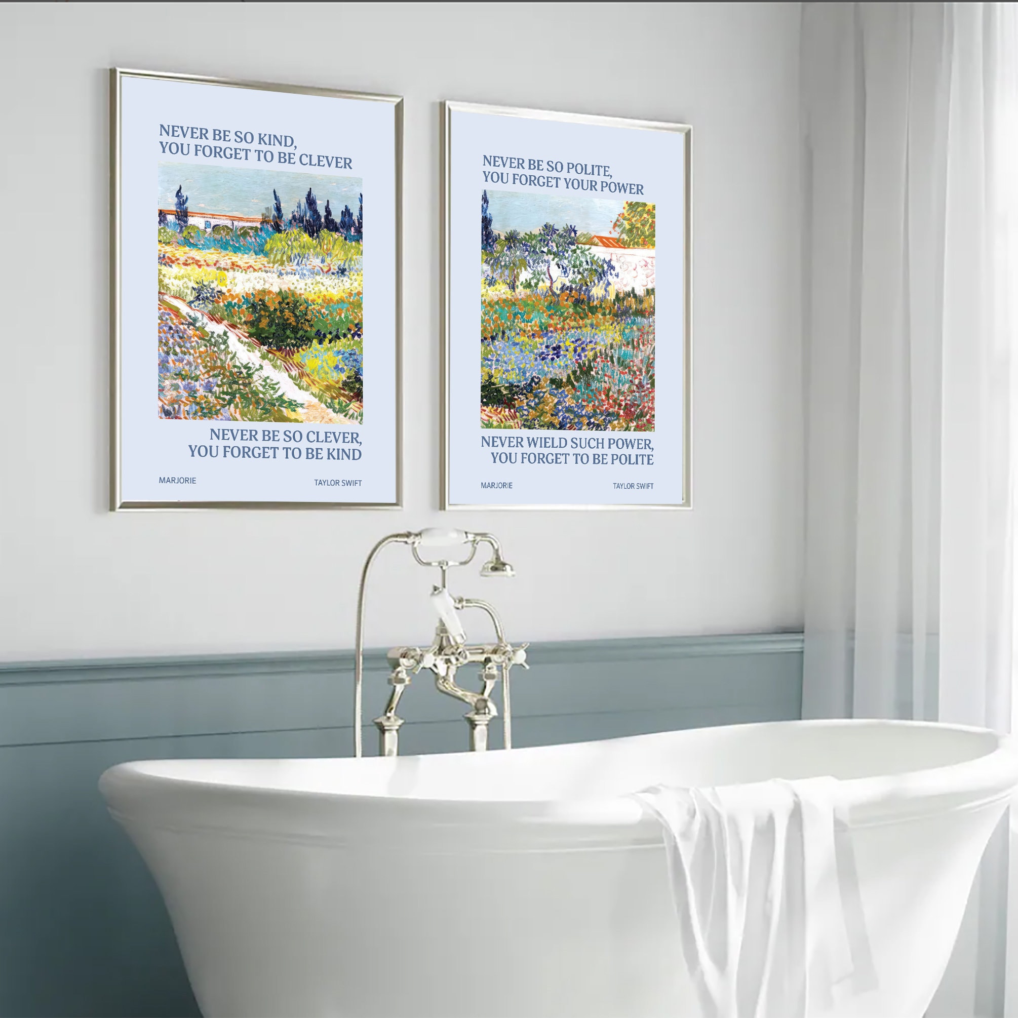 Taylor Swift Poster-marjorie Lyrics-taylor Swiftie Merch-never Be so ...