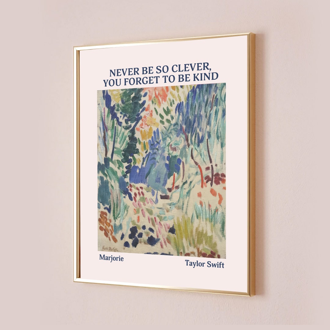 Marjorie Print-taylor Swift Poster-taylor Swift Decor-never Be so ...