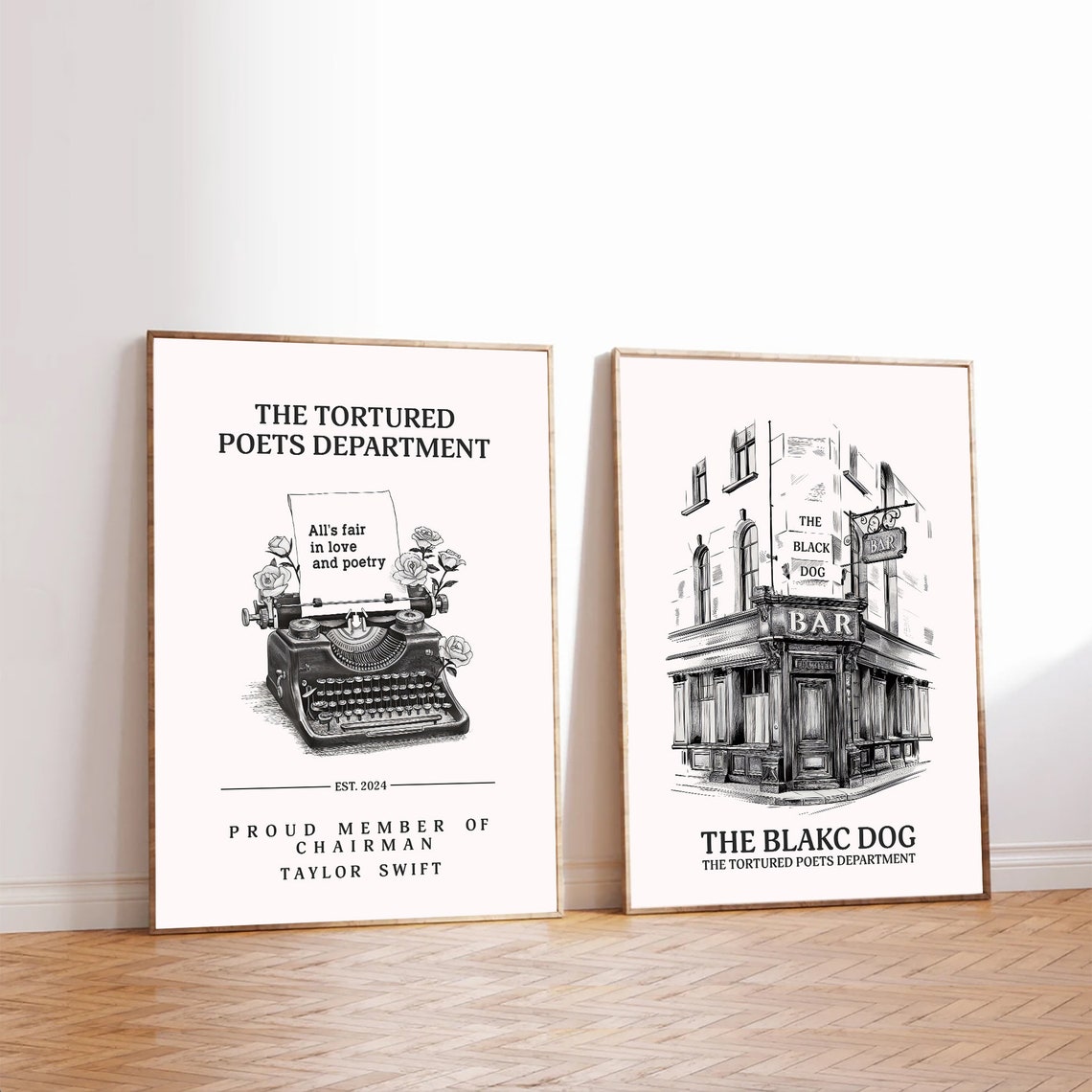 The Tortured Poets Department Poster-ttpd Merch-the Black Dog Lyric ...