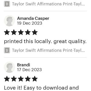 Taylor Swift Affirmations Poster-taylor Swift Poster-taylor Swiftie ...