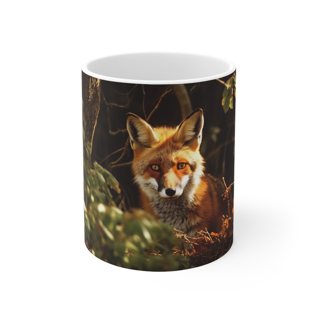 Red Fox Mug Animal Mug Cute Fox Lover Mug - Etsy