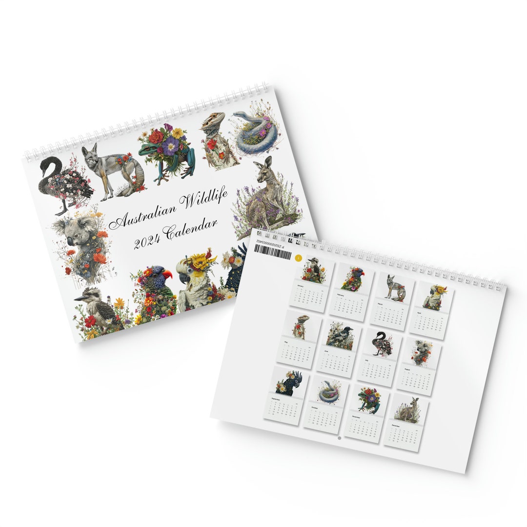 Australian Wildlife 2024 Calendar, Animal Lover, Animal Calendar ...