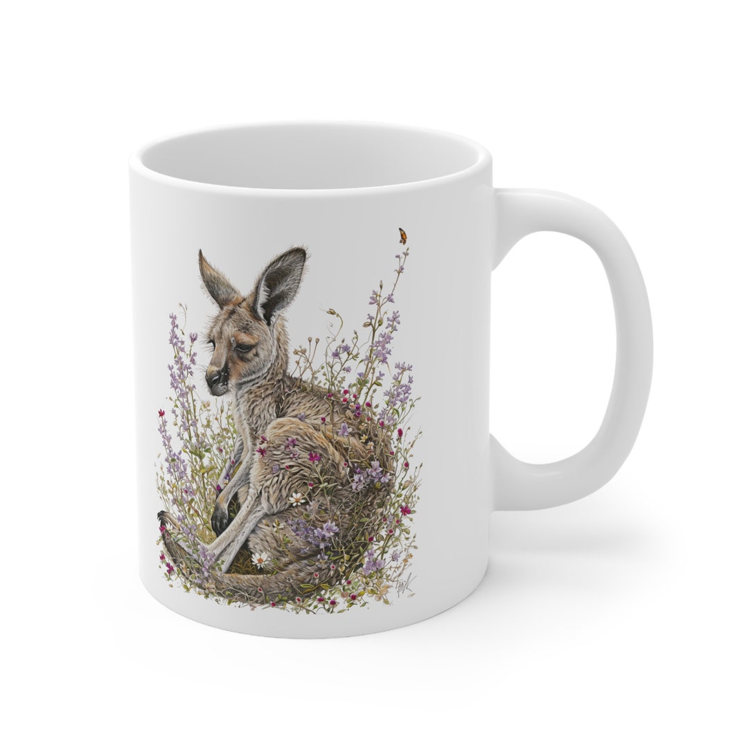 Baby Kangaroo Mug, Kangaroo Mug, Kangaroo, Australian Animal Lover ...