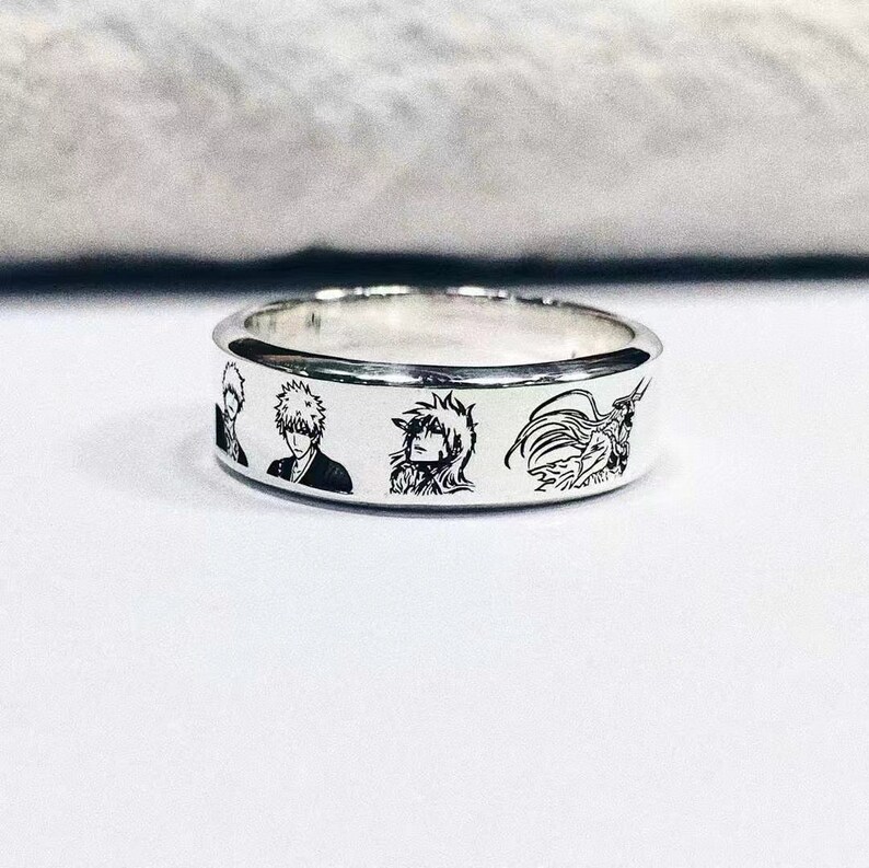 Anime Bleach Ring Personalized Engraved Ring Handmade S925 Silver Ring ...