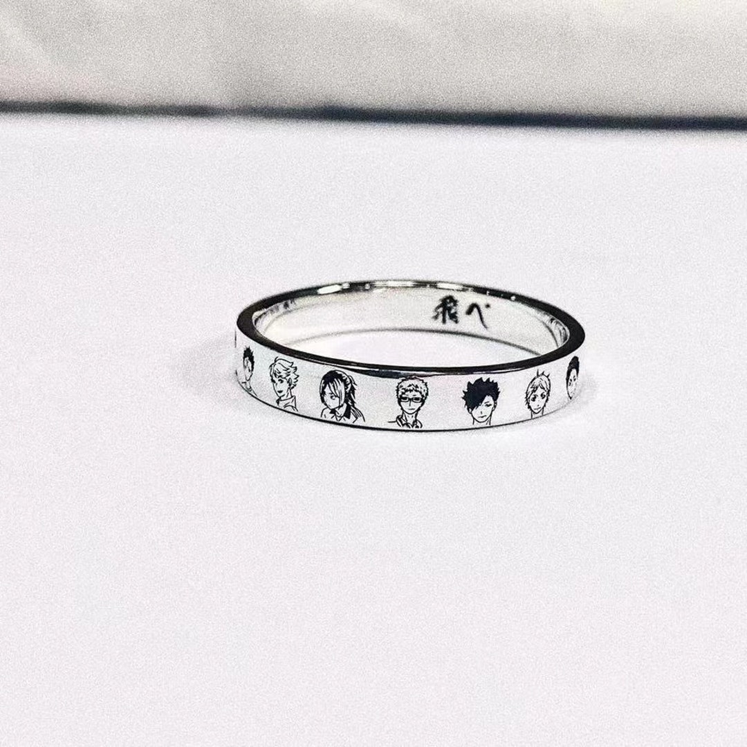 Haikyuu Ring Personalized Engraved Anime Ring Custom Handmade Ring S925 ...