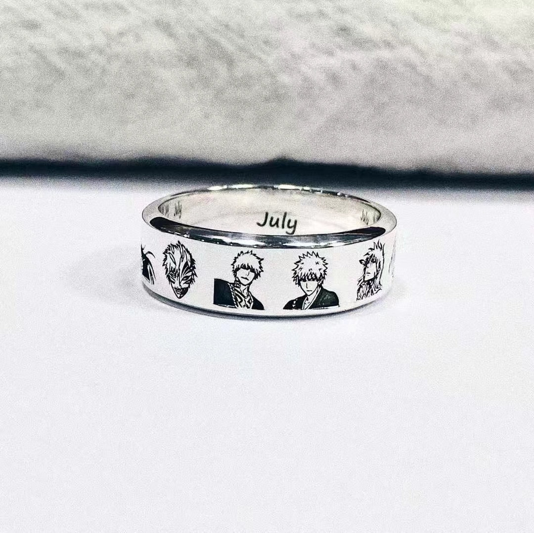 Anime Bleach Ring Personalized Engraved Ring Handmade S925 Silver Ring ...